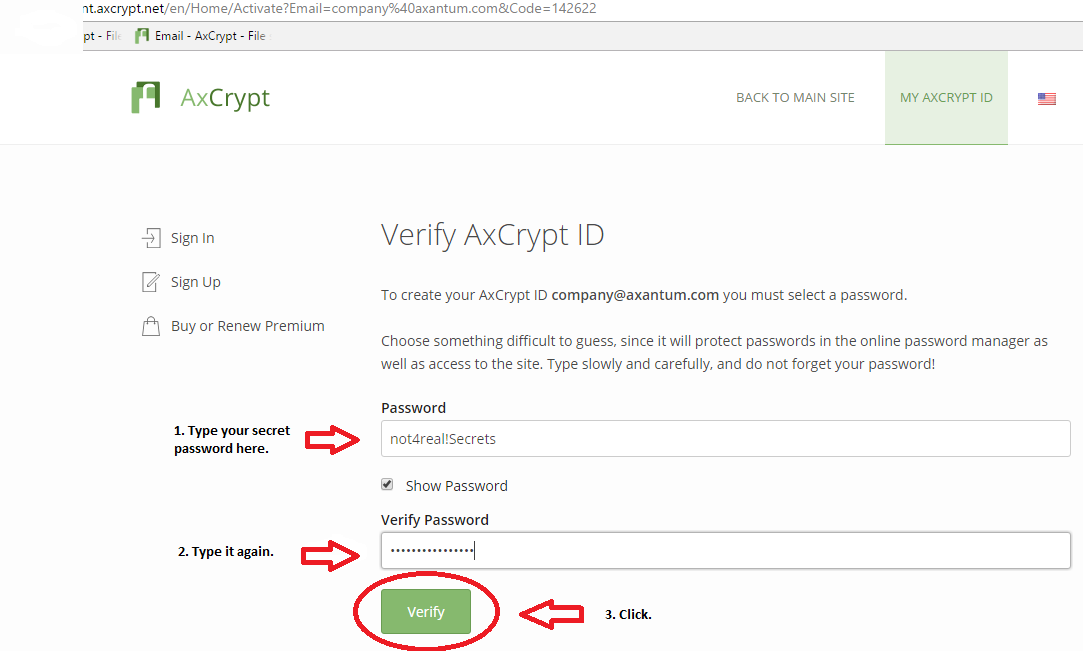 Business User Registration | AxCrypt - File Security Made Easy